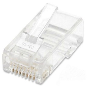 PLUG INT RJ45 CAT 5e UTP SOLIDO BOTE 100 PZA