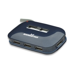 HUB MAN USB V2.O 7 PTOS CON FUENTE AZUL