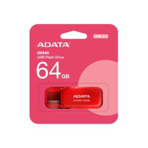 Memoria USB Adata AUV240-64G-RRD, 64GB, USB 2.0, Rojo