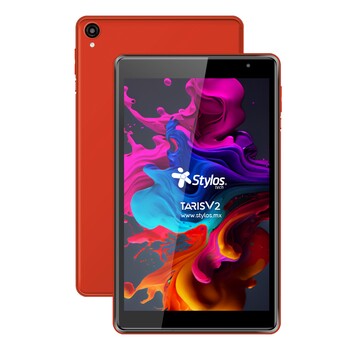 Tablet Stylos 8" Android 11 2+32GB Rojo con Funda
